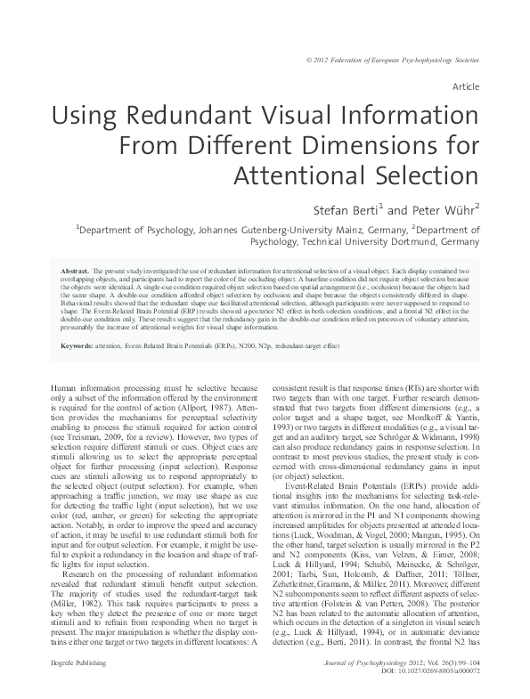 (PDF) Using Redundant Visual Information From Different Dimensions for ...