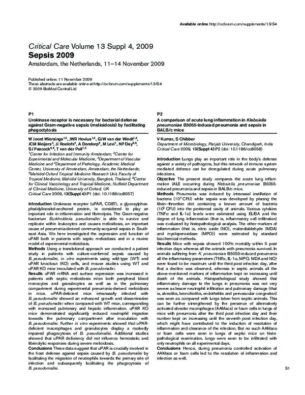(PDF) Challenges to implementation of sepsis guidelines