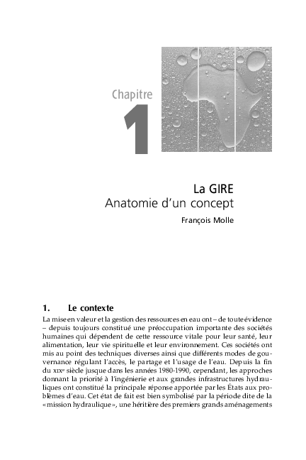 la GIRE : Anatomie d’un concept | François Molle - Academia.edu