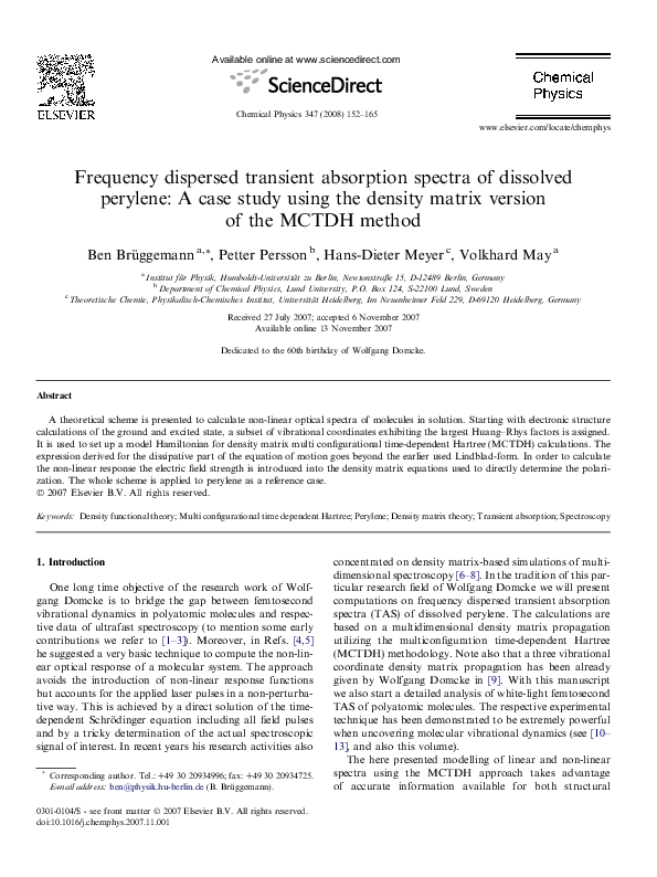 (PDF) Frequency dispersed transient absorption spectra of dissolved ...