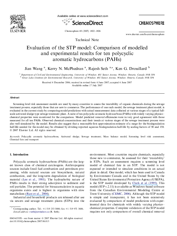 (PDF) Estimation of Biodegradation and Liquid-Solid Partitioning Coefficients for Complex PAHs ...