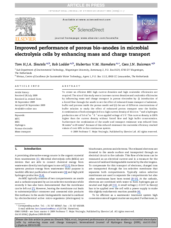 (PDF) Improved performance of porous bio-anodes in microbial ...
