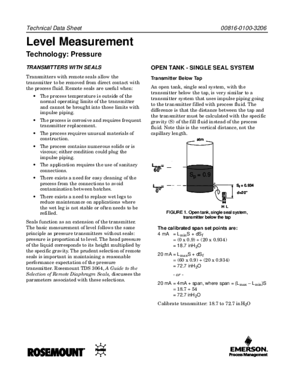(PDF) Level measurement
