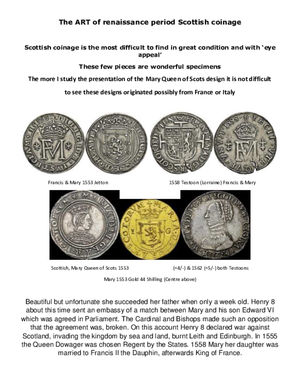 (PDF) The ART of the renaissance period of Scottish coinage