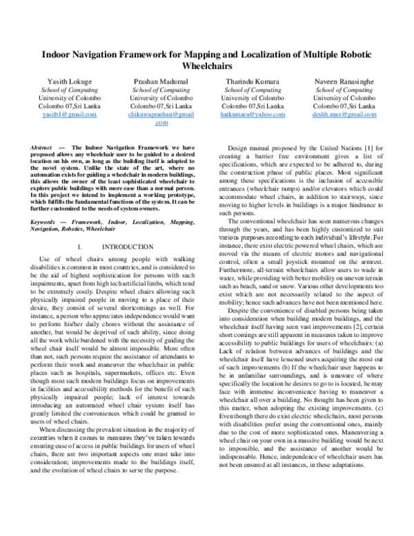 Pdf Indoor Navigation Framework For Mapping And Localization Of