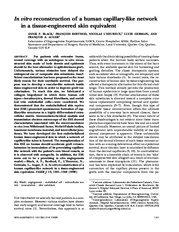 (PDF) The dorsal skinfold chamber: A versatile tool for preclinical ...