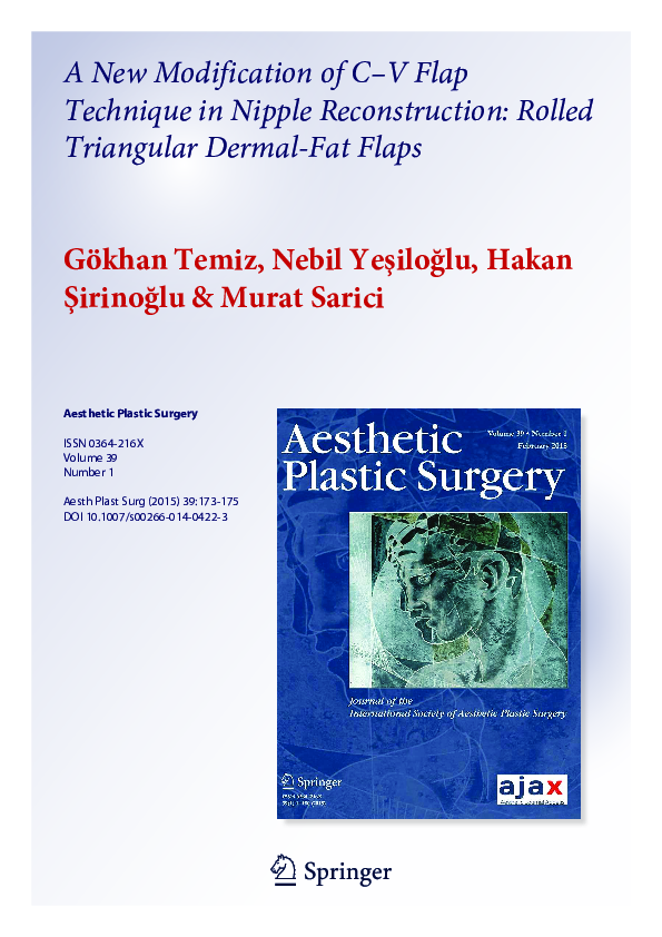 (PDF) A New Modification of C-V Flap Technique in Nipple Reconstruction ...
