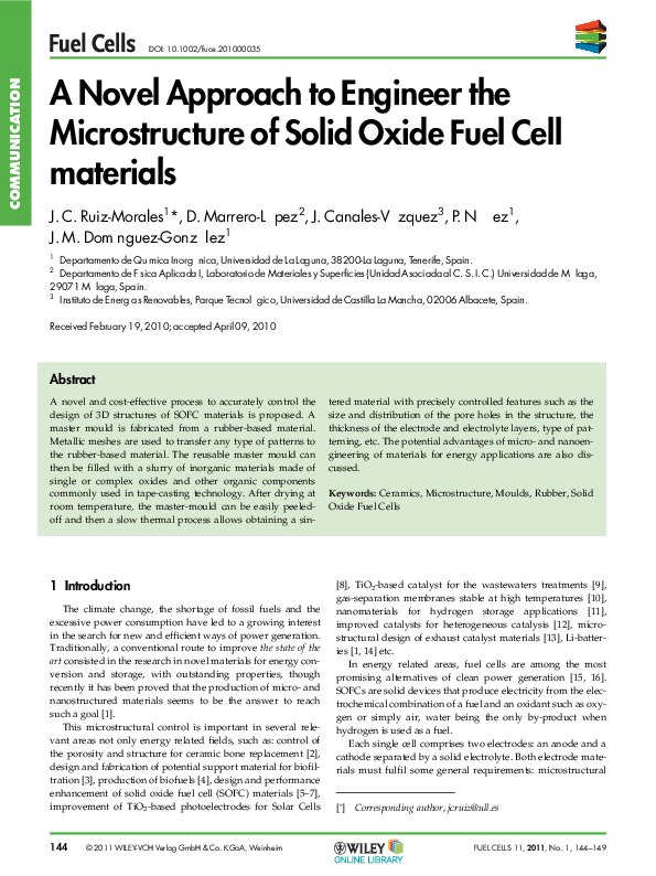(PDF) A Novel Approach to Engineer the Microstructure of Solid Oxide ...