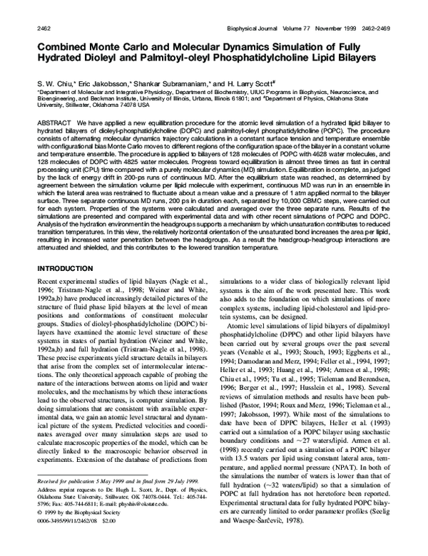 (PDF) Combined Monte Carlo and Molecular Dynamics Simulation of ...