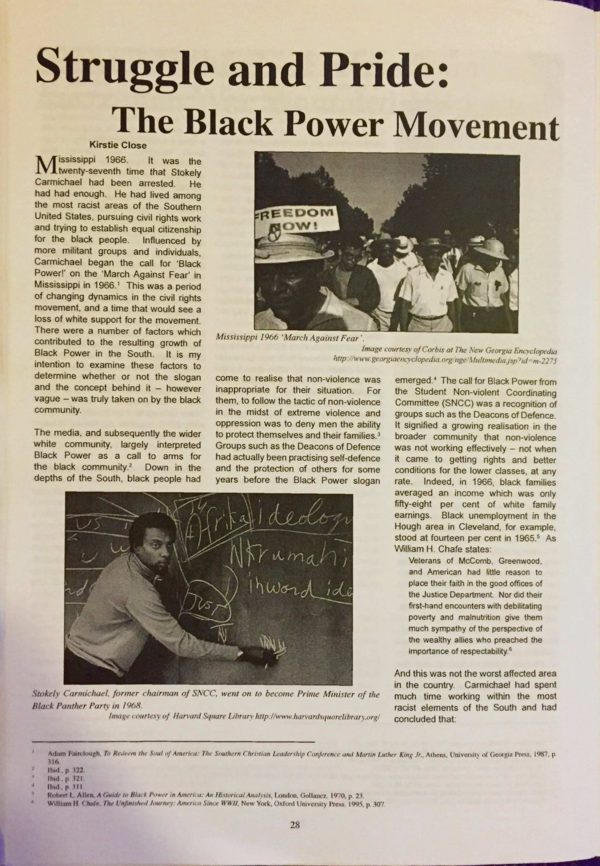 “Struggle and Pride: The Black Power Movement”.