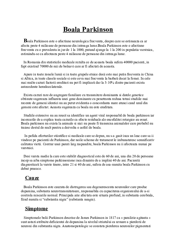 (DOC) Boala Parkinson