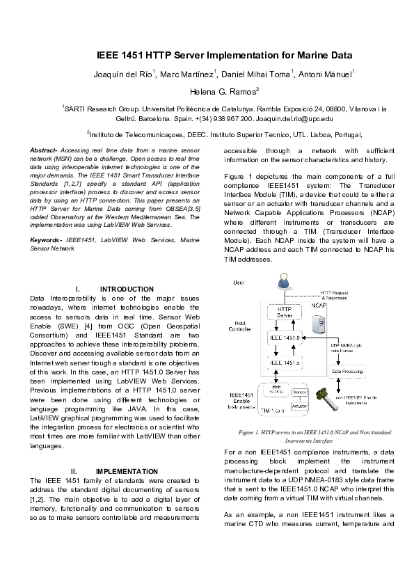 (PDF) IEEE 1451 http server implementation for marine data