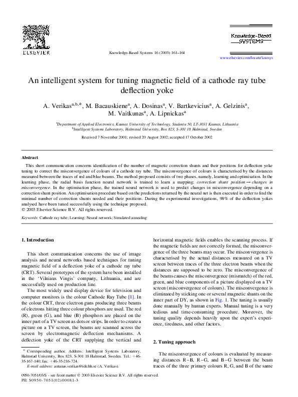 (PDF) An intelligent system for tuning magnetic field of a cathode ray ...