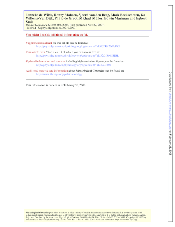 (PDF) Short-term high fat-feeding results in morphological and ...