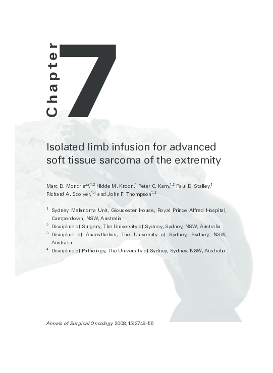 (PDF) Isolated Limb Infusion for Advanced Soft Tissue Sarcoma of the ...