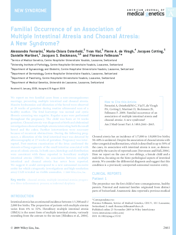 (PDF) Familial occurrence of an association of multiple intestinal ...