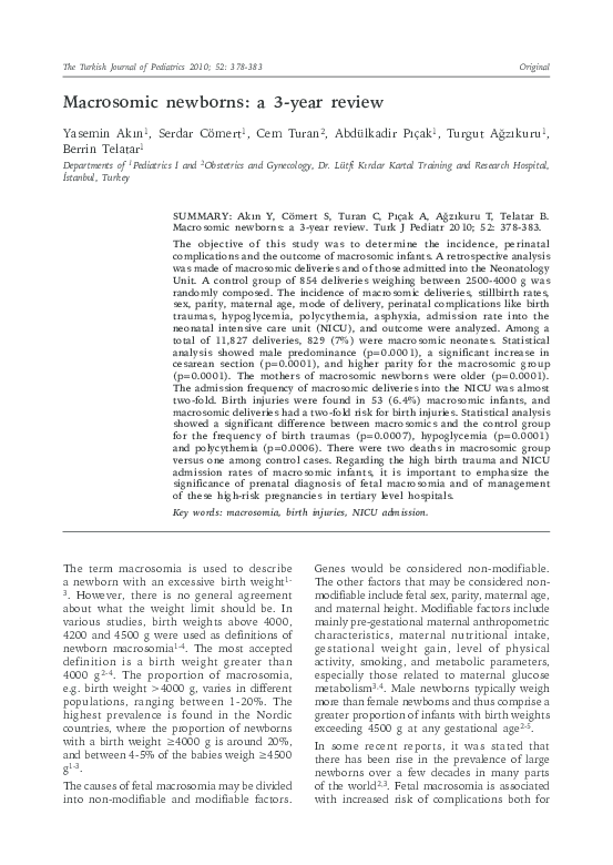 (PDF) Macrosomic newborns: a 3-year review