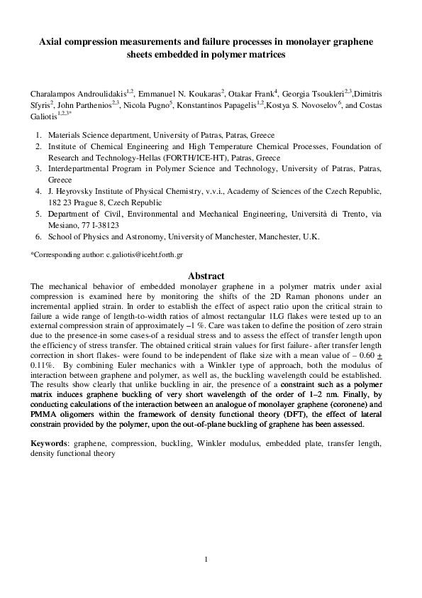 (PDF) Axial compression measurements and failure processes in monolayer graphene sheets embedded ...