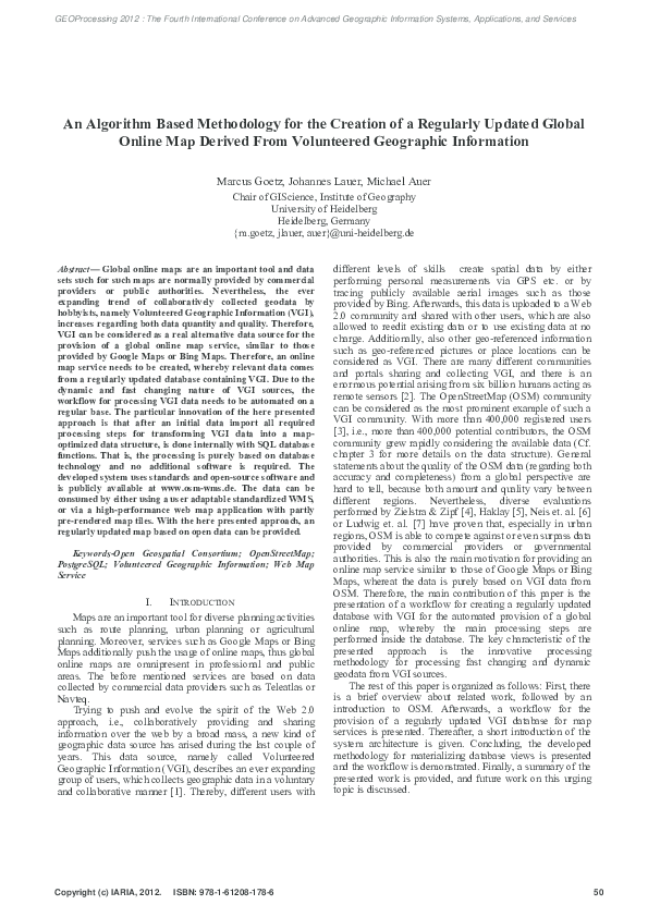 (PDF) An Algorithm Based Methodology for the Creation of a Regularly ...