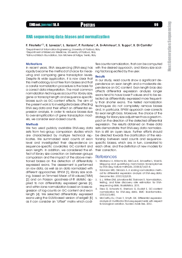 (PDF) RNA sequencing data: biases and normalization (PDF) RNA sequencing data: biases and normalization
