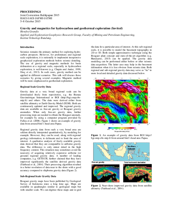 Gravity And Magnetics For Hydrocarbon And Geothermal Exploration Invited Paper
