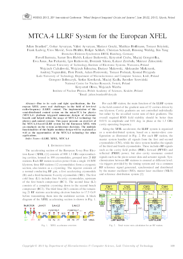 (PDF) MTCA. 4 LLRF system for the European XFEL