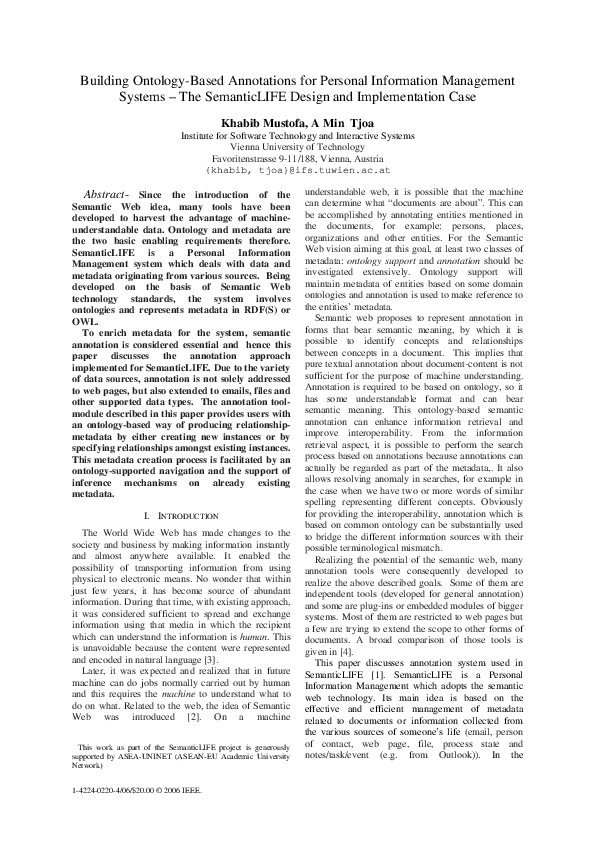 (PDF) Building ontology-based annotations for Personal Information ...
