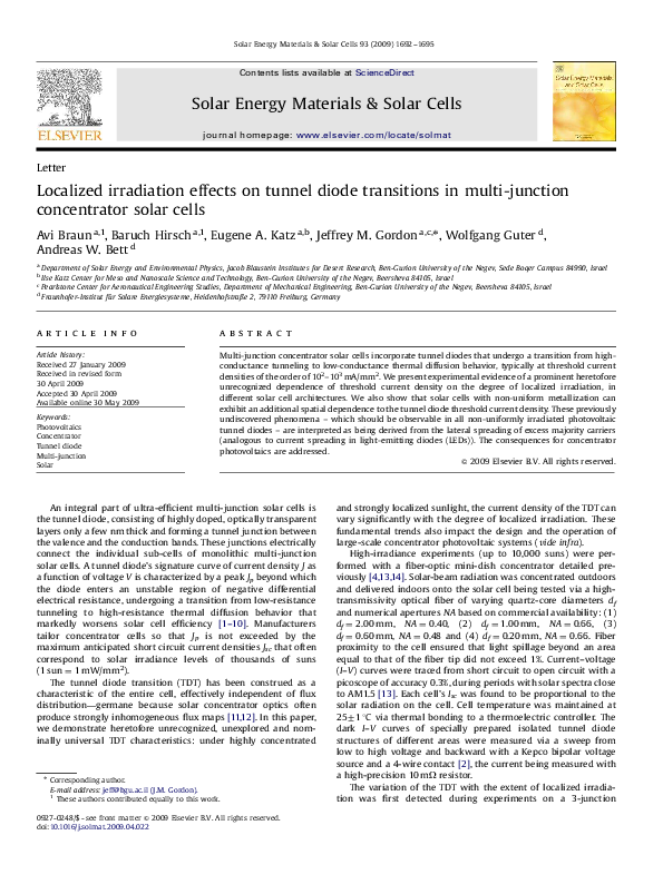 (PDF) Localized irradiation effects on tunnel diode transitions in ...