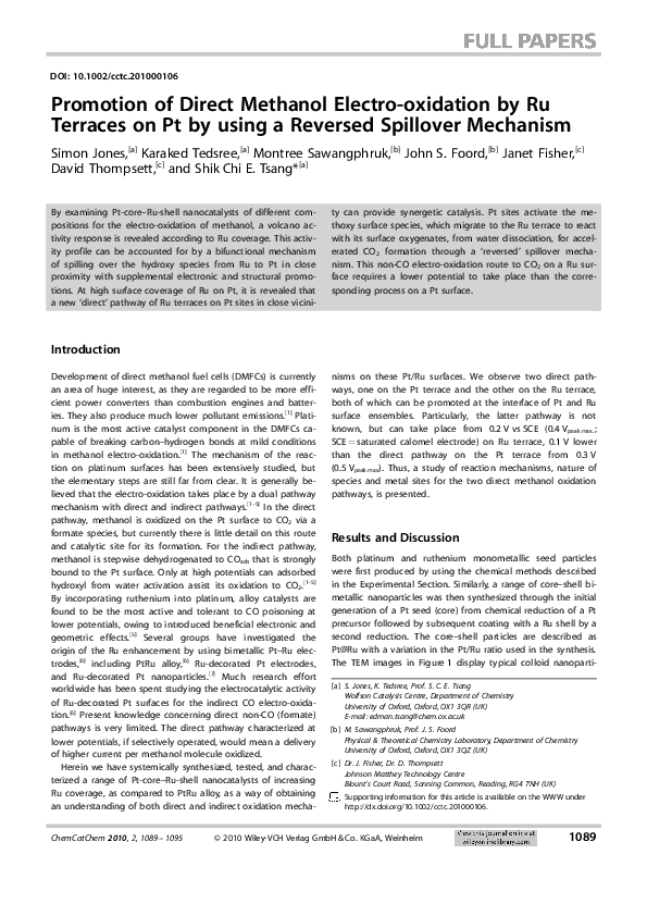 Promotion Of Direct Methanol Electrooxidation By Ru Terraces On Pt By