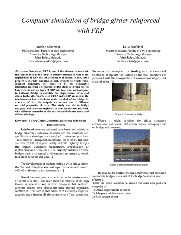 (PDF) Computer simulation of bridge girder reinforced with FRP