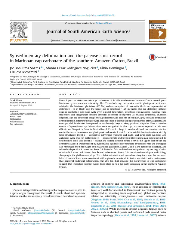 (PDF) Synsedimentary deformation and the paleoseismic record in ...