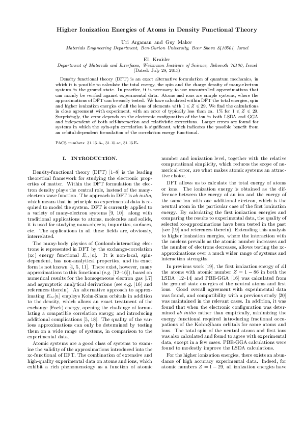 Pdf Density Functional Theory Of The Correlation Energy In Atoms And Ions A Simple Analytic