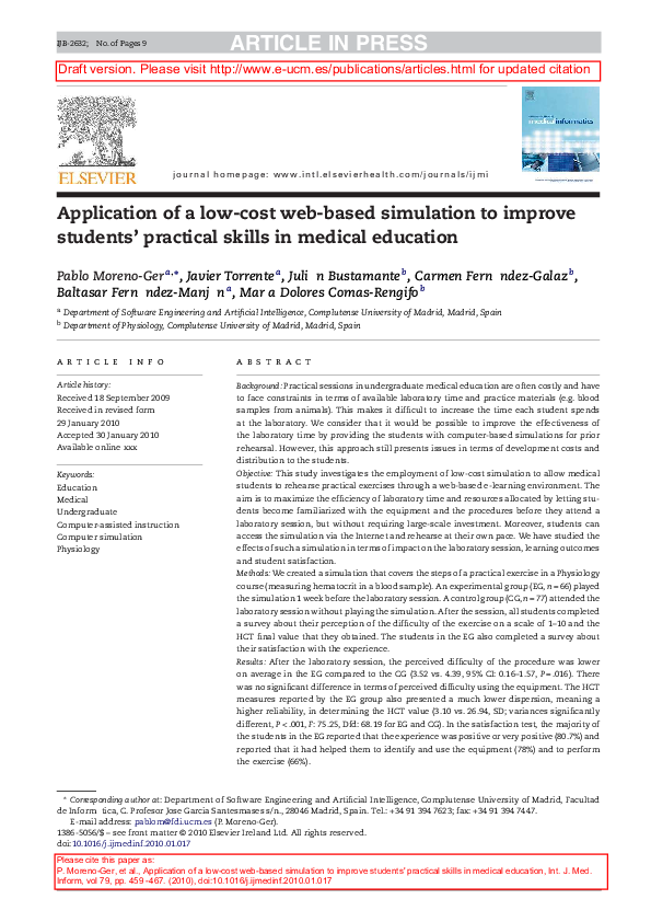 (PDF) Application of a low-cost web-based simulation to improve ...