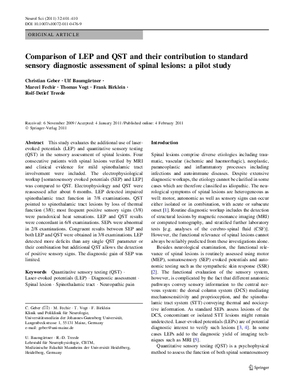 (PDF) Comparison of LEP and QST and their contribution to standard ...