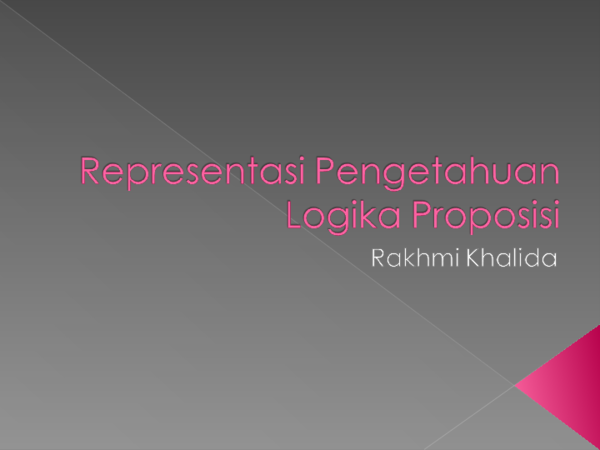 (PPT) Representasi Logika Proposisi