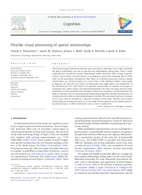 (PDF) Flexible visual processing of spatial relationships