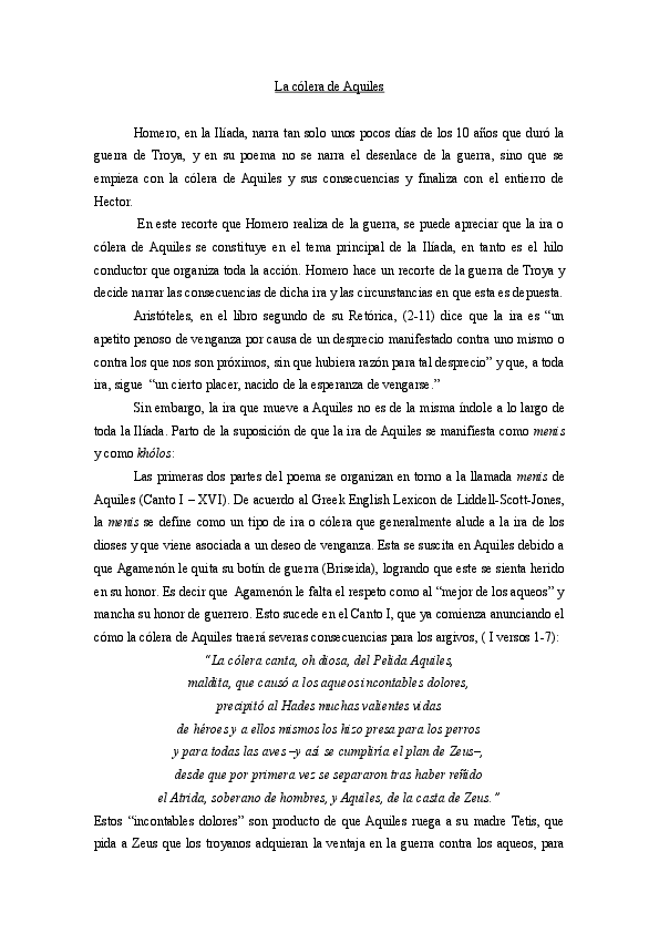 (DOC) La cólera de Aquiles