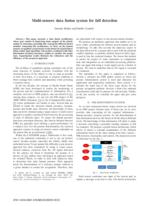 (PDF) Multi-sensors data fusion system for fall detection
