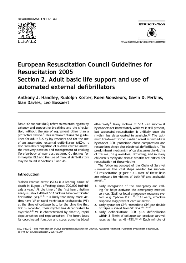 (PDF) European Resuscitation Council Guidelines for Resuscitation 2010 ...