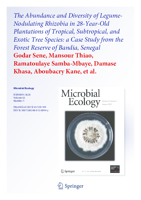 (PDF) The Abundance and Diversity of Legume-Nodulating Rhizobia in 28 ...