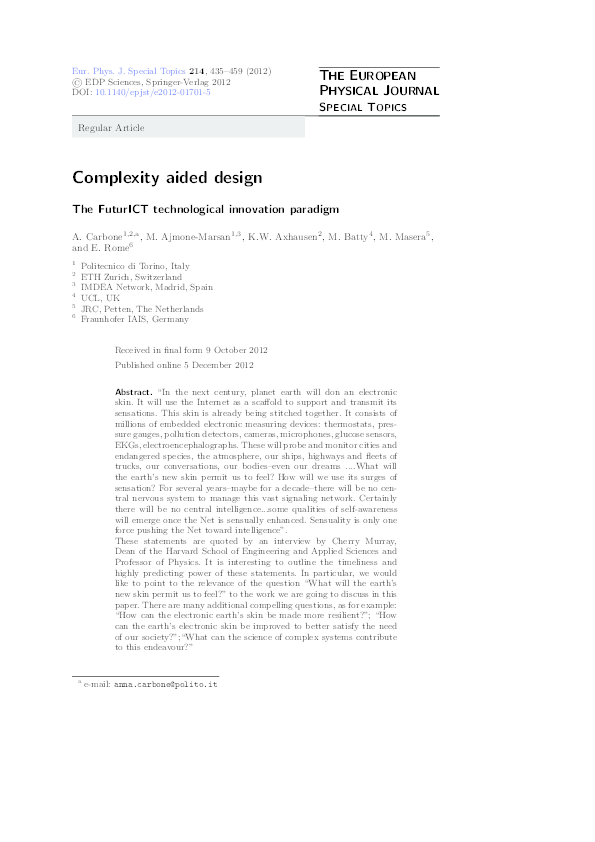 (PDF) Complexity aided design