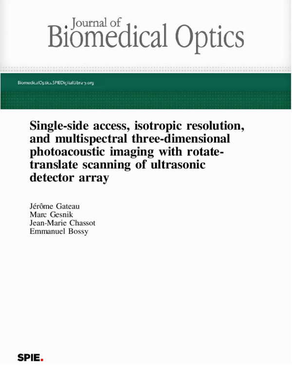 Pdf Single Side Access Isotropic Resolution And Multispectral Three