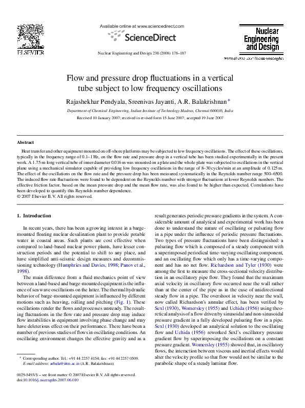 (PDF) Flow and pressure drop fluctuations in a vertical tube subject to ...