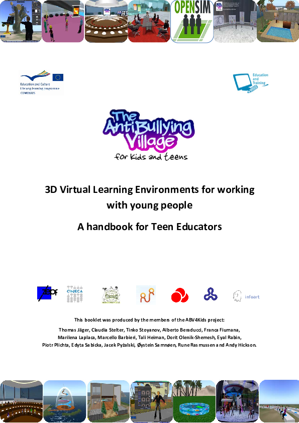 (PDF) 3D Virtual Learning Environments for working with young people. A handbook for Teen Educators