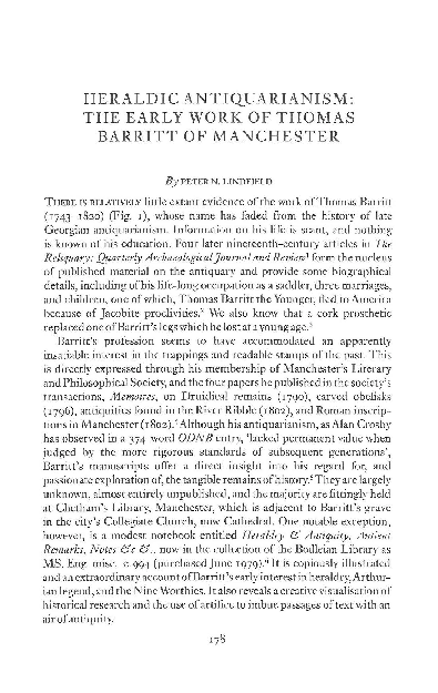 (PDF) 'Heraldic Antiquarianism: the early work of Thomas Barritt of ...