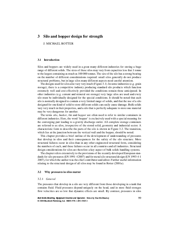 (PDF) Silo and Hopper Design for Strength