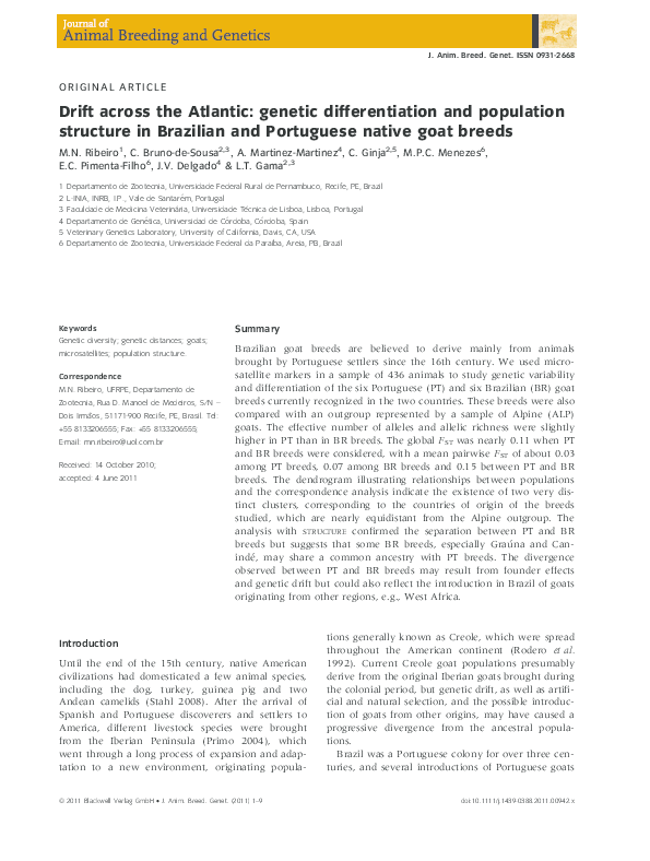 Drift across the Atlantic: genetic differentiation and population ...