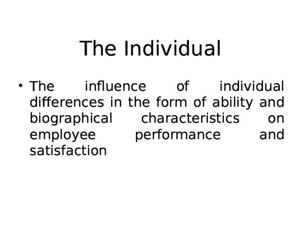 (PPT) 02 The Individual - Ability & Learning (1)