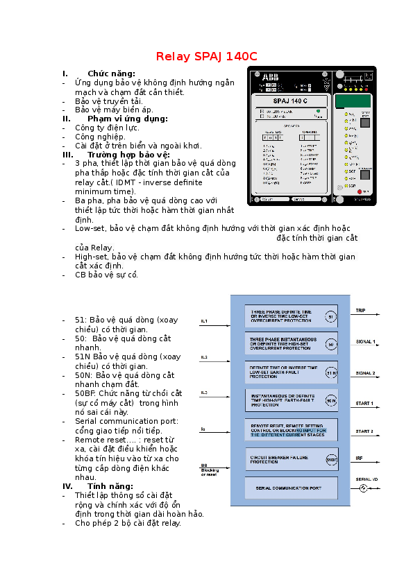(DOC) Relay SPAJ 140C | erwer ewrwerwer - Academia.edu