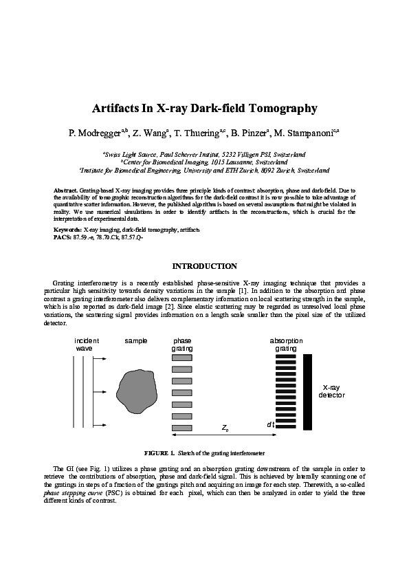 (PDF) Artifacts in X-ray Dark-Field Tomography